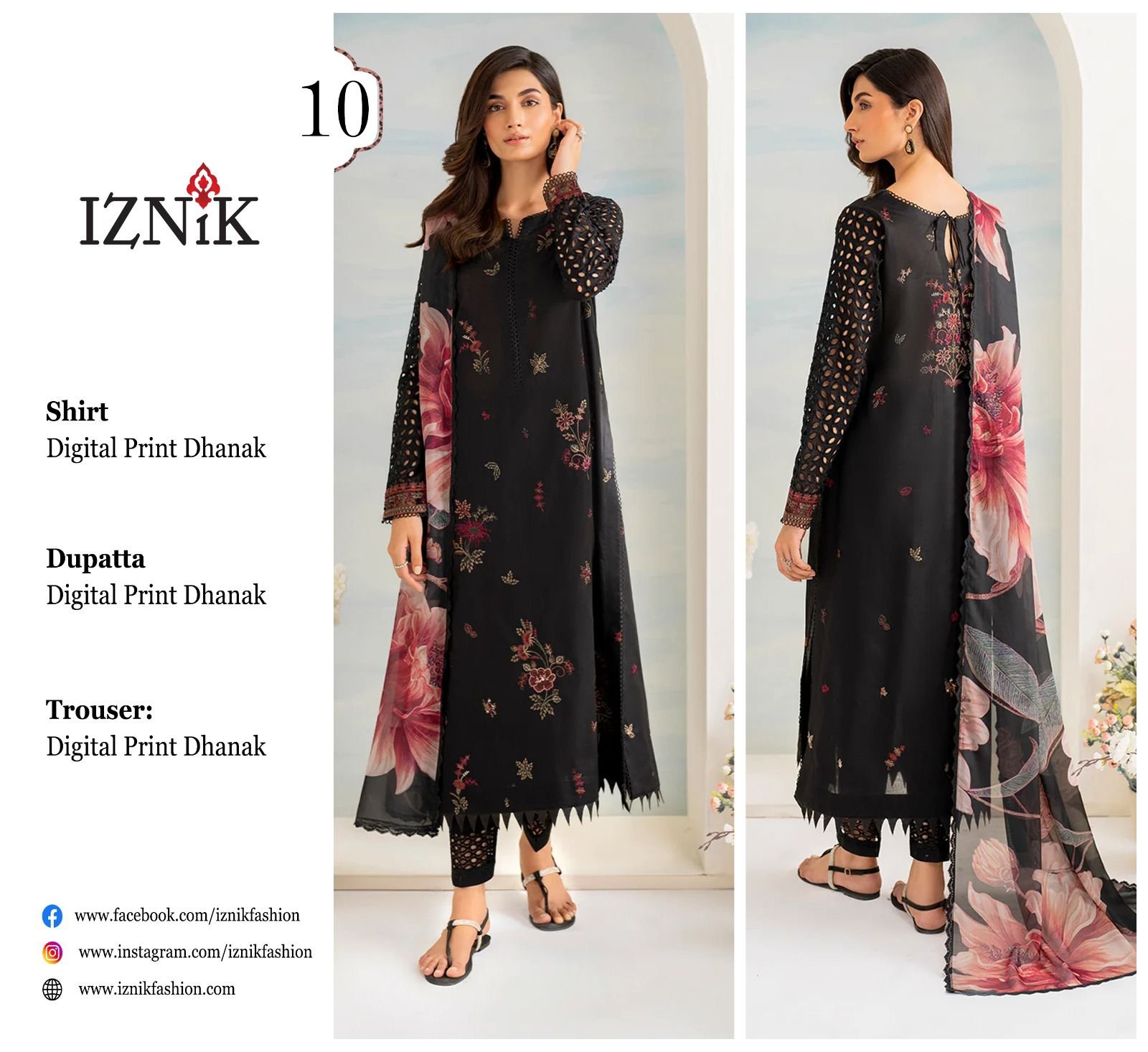 "Iznik" Digital Printed Dhanak All Over Printed SS1001J - Madina Arts